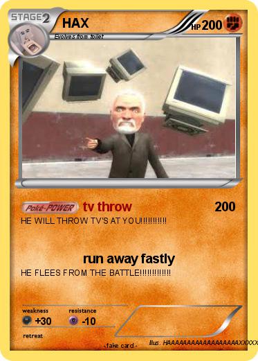 Pokémon HAX 22 22 - tv throw - My Pokemon Card