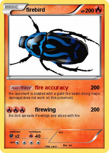 Pokémon firebird 44 44 - fire accuracy - My Pokemon Card