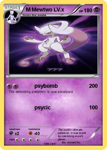 Pokémon M Mewtwo LV x - psybomb - My Pokemon Card