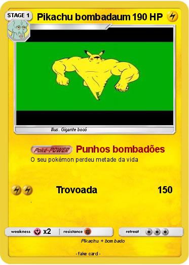 Pokémon Pikachu bombadaum - Punhos bombadões - My Pokemon Card