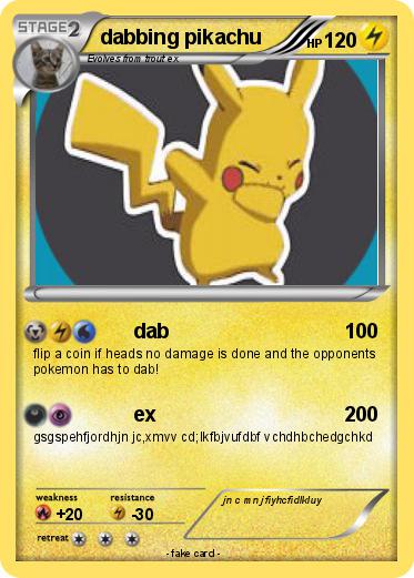 Pokémon dabbing pikachu 16 16 - dab - My Pokemon Card