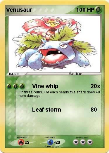 Pokémon Venusaur 1004 1004 - Vine whip - My Pokemon Card