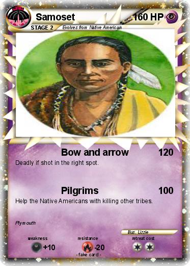 Pokémon Samoset 1 1 - Bow and arrow - My Pokemon Card