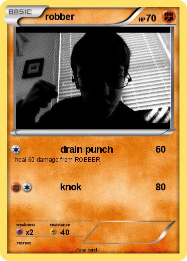 Pokémon robber 27 27 - drain punch - My Pokemon Card