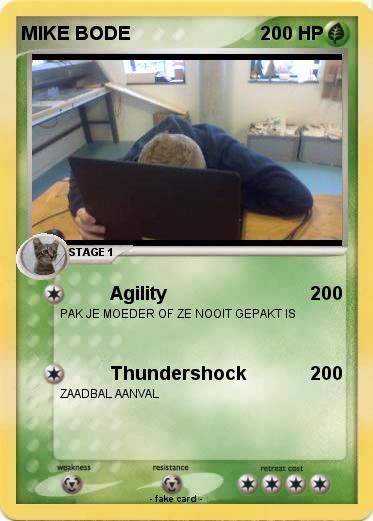Pokémon MIKE BODE - Agility - My Pokemon Card