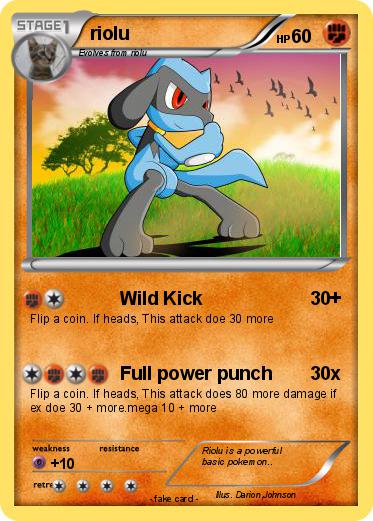 Pokémon riolu 660 660 - Wild Kick - My Pokemon Card