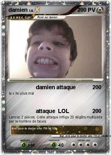 Pokémon damien 194 194 - damien attaque - Ma carte Pokémon