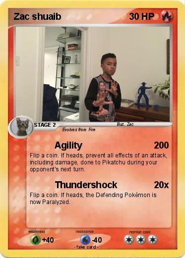 Pokémon Zac shuaib - Agility - My Pokemon Card