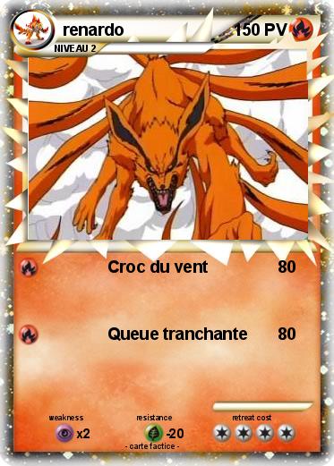 Pokémon renardo 7 7 - Croc du vent - Ma carte Pokémon