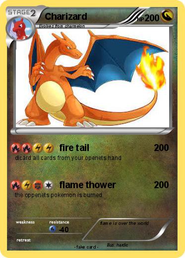 Pokémon Charizard 6462 6462 - fire tail - My Pokemon Card