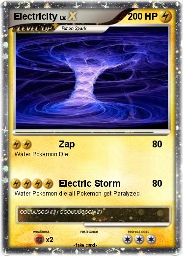 Pokémon Electricity - Zap - My Pokemon Card