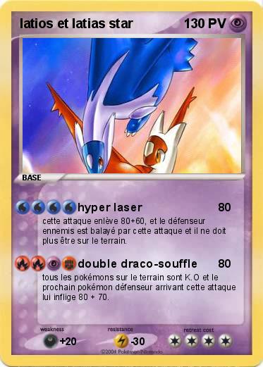 Pokémon latios et latias star - hyper laser - Ma carte Pokémon