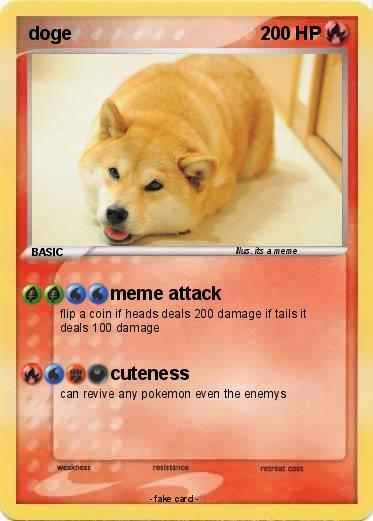 Pokémon doge 1845 1845 - meme attack - My Pokemon Card