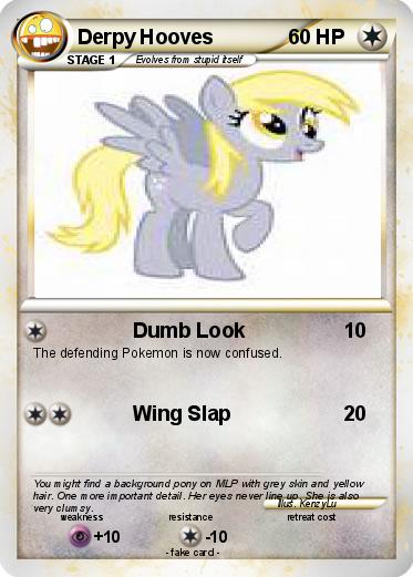Pokémon Derpy Hooves 249 249 - Dumb Look - My Pokemon Card