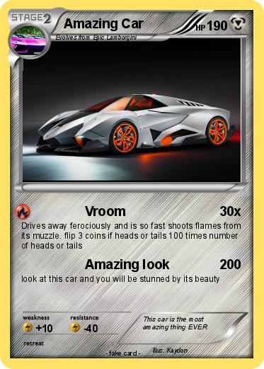 Pokémon Amazing Car - Vroom - My Pokemon Card