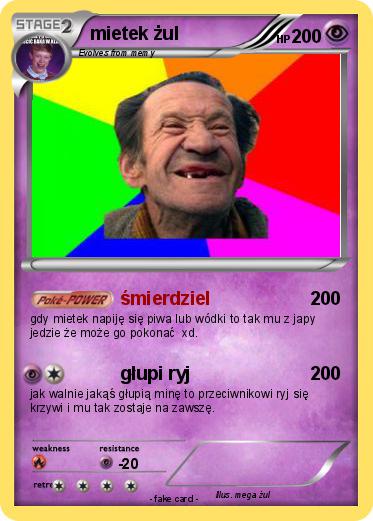 Pokémon mietek zul 20 20 - śmierdziel - Twoja własna karta pokemon