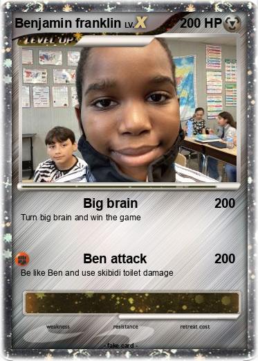 Pokémon Benjamin franklin 107 107 - Big brain - My Pokemon Card