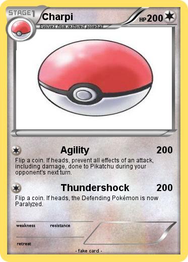 Pokémon Charpi - Agility - My Pokemon Card