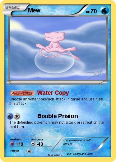 Pokémon Mew 5215 5215 - Water Copy - My Pokemon Card