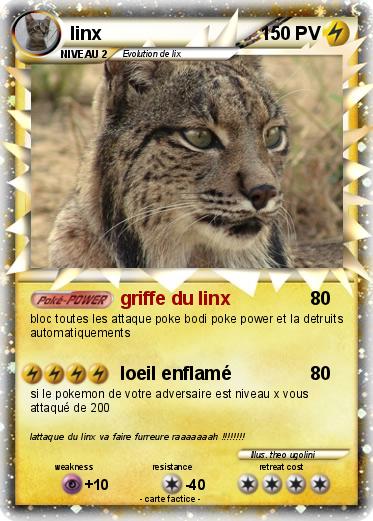 Pokémon linx 9 9 - griffe du linx - Ma carte Pokémon