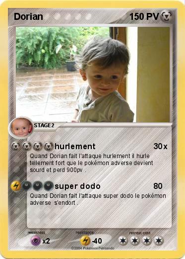 Pokémon Dorian 30 30 - hurlement - Ma carte Pokémon