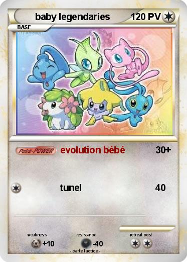 Pokémon baby legendaries 13 13 - evolution bébé - Ma carte Pokémon