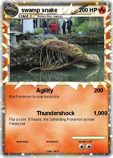 Pokémon swamp snake - Agility - My Pokemon Card