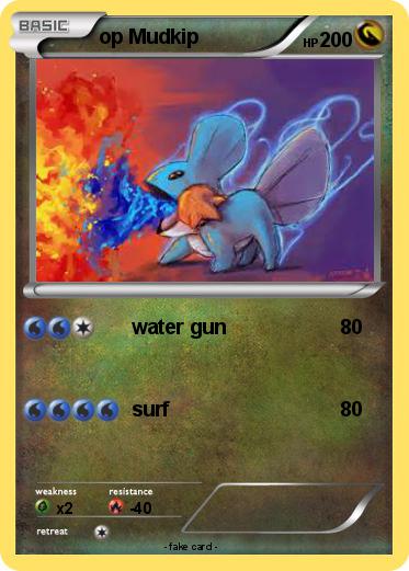Pokémon op Mudkip 1 1 - water gun - My Pokemon Card