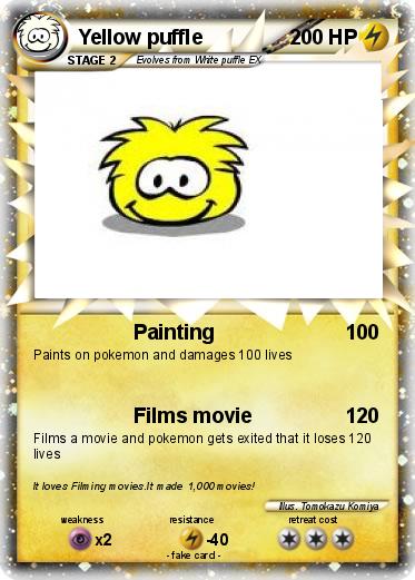 Pokémon Yellow puffle 27 27 - Painting - My Pokemon Card