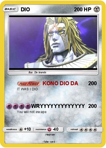 Pokémon DIO 202 202 - KONO DIO DA - My Pokemon Card
