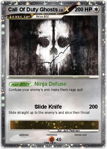 Pokémon Call Of Duty Ghosts 4 4 - Ninja Defuse - My Pokemon Card