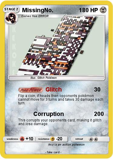 Pokémon MissingNo 1608 1608 - Glitch - My Pokemon Card