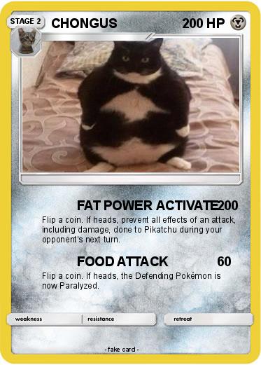 Pokémon CHONGUS 1 1 - FAT POWER ACTIVATE - My Pokemon Card