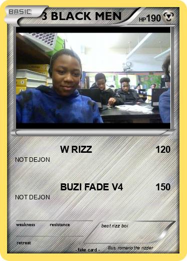 Pokémon 3 BLACK MEN - W RIZZ - My Pokemon Card