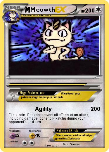 Pokémon Meowth 292 292 - Agility - My Pokemon Card