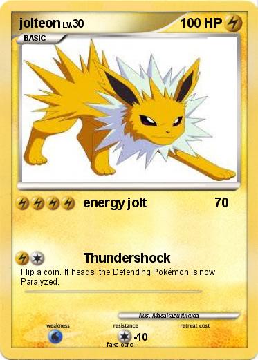 Pokémon jolteon 232 232 - energy jolt - My Pokemon Card