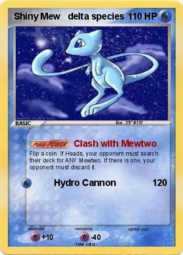 Pokémon Shiny Mew delta species - Clash with Mewtwo - My Pokemon Card