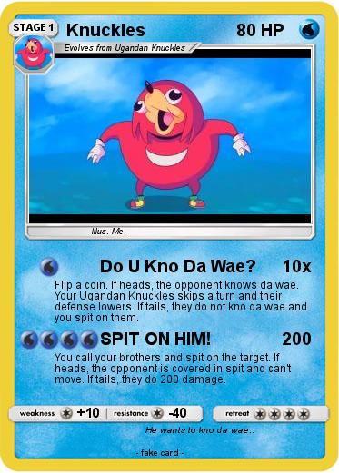 Pokémon Knuckles 857 857 - Do U Kno Da Wae? - My Pokemon Card