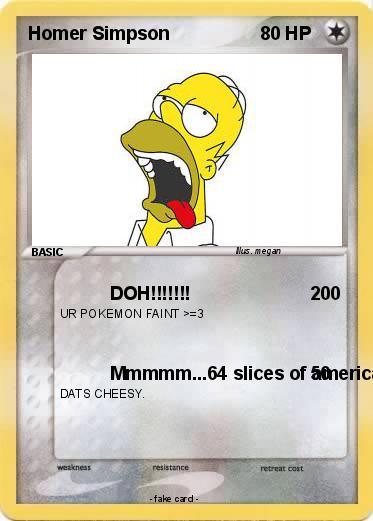 Pokémon Homer Simpson 977 977 - DOH!!!!!!! - My Pokemon Card