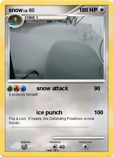 Pokémon snow 505 505 - snow attack - My Pokemon Card