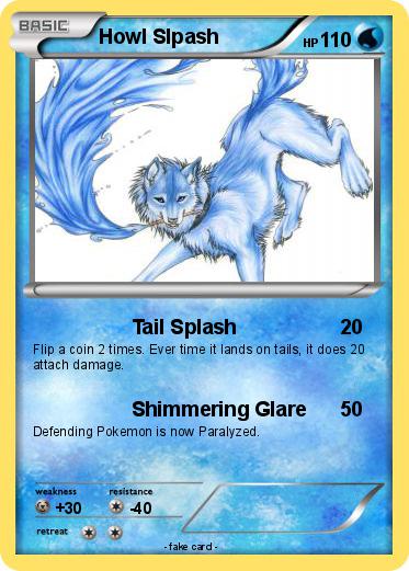 Pokémon Howl Slpash - Tail Splash - My Pokemon Card