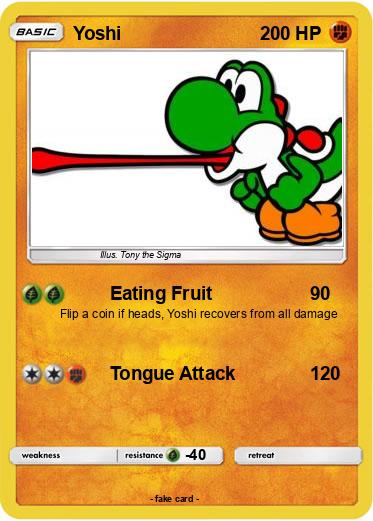 Pokémon Yoshi 4324 4324 - Eating Fruit - My Pokemon Card