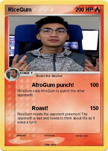 Pokémon RiceGum 16 16 - AfroGum punch! - My Pokemon Card