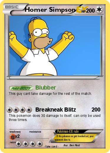 Pokémon Homer Simpson 1318 1318 - Blubber - My Pokemon Card