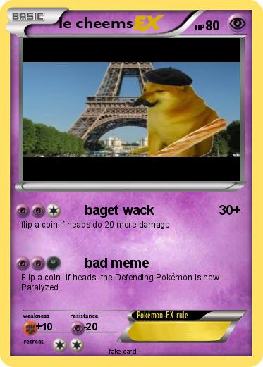 Pokémon le cheems - baget wack - My Pokemon Card
