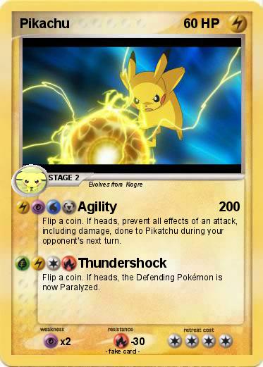 Pokémon Pikachu 16351 16351 - Agility - My Pokemon Card