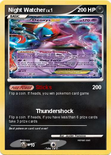 Pokémon Night Watcher - Sticks - My Pokemon Card