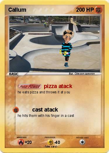 Pokémon Callum 94 94 - pizza atack - My Pokemon Card