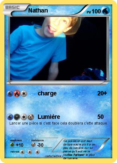 Pokémon Nathan 958 958 - charge - Ma carte Pokémon
