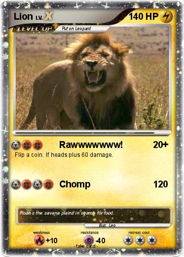 Pokémon Lion 613 613 - Rawwwwwww! - My Pokemon Card